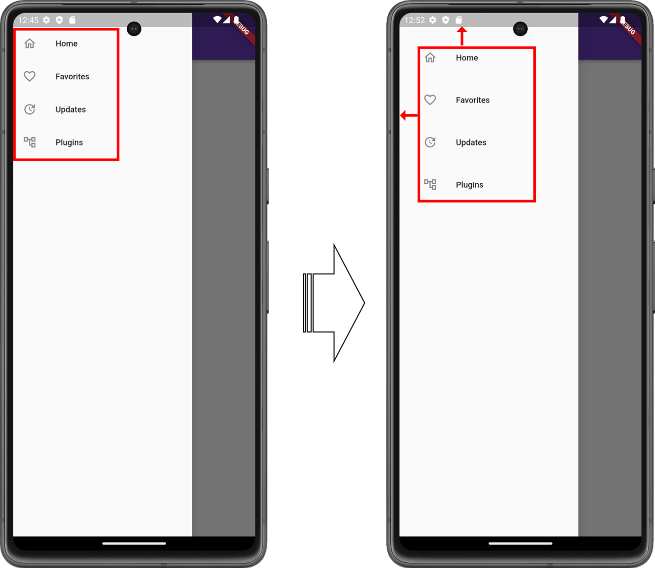 Flutter Navigation Drawer 잡학다식프로