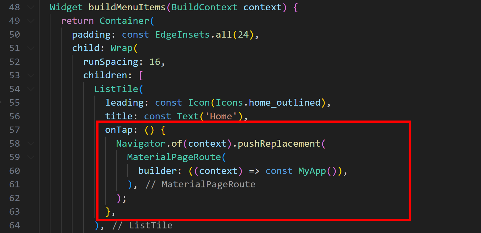 Flutter Navigation Drawer 잡학다식프로